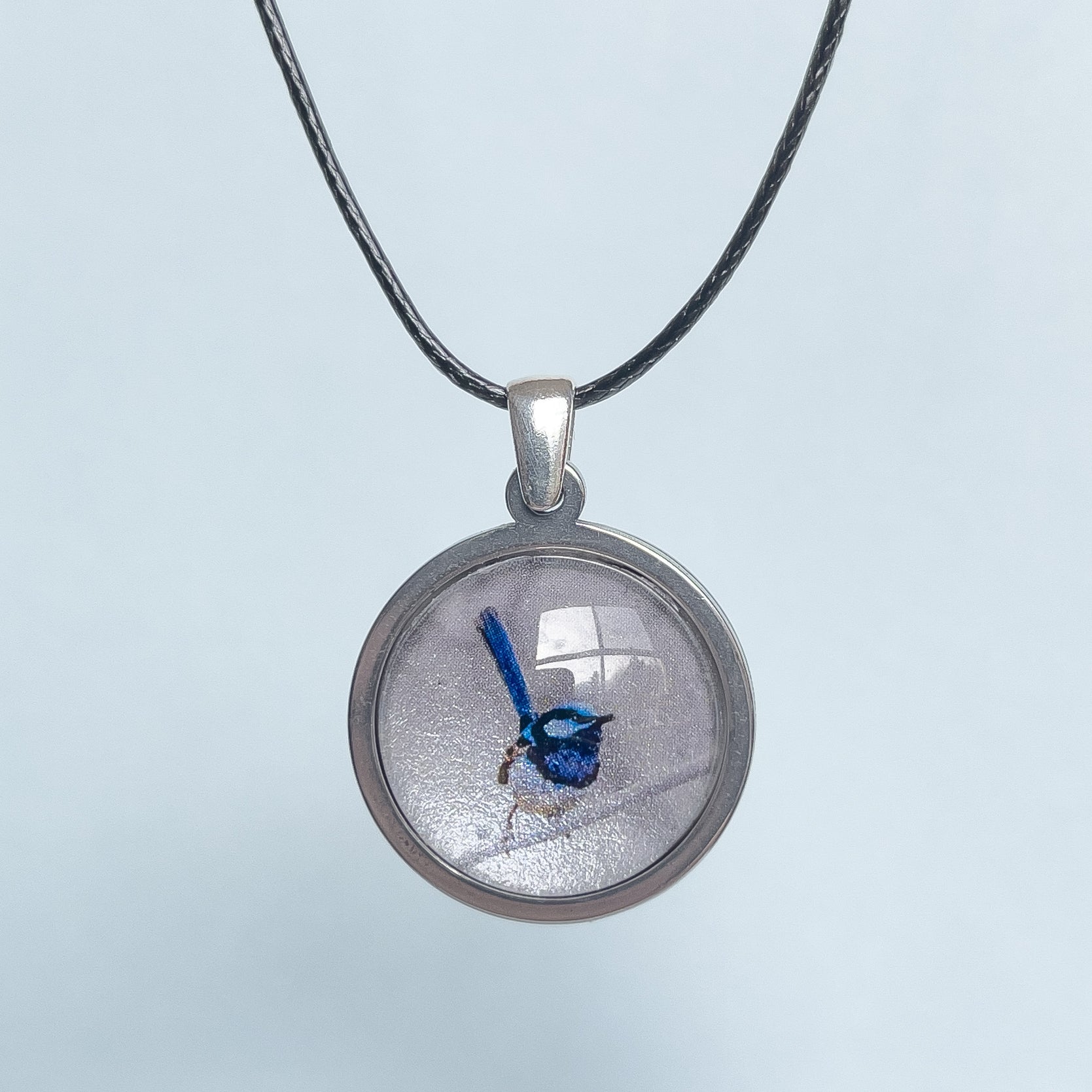 Blue Wren - Pendant (Small) | Myrtle & Me | Handmade Tasmanian Jewellery