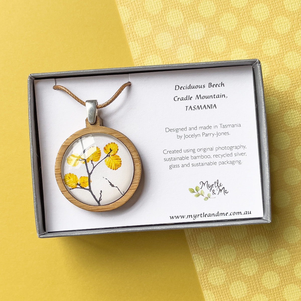 Deciduous Beech - Pendant (Medium) | Myrtle & Me | Handmade Jewellery